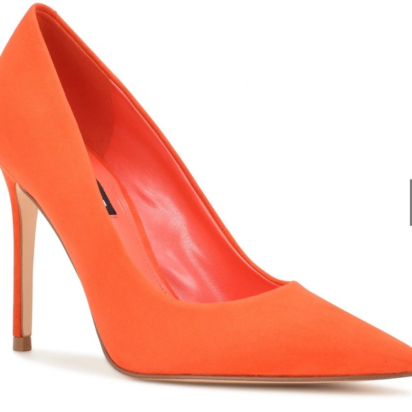 Nine West | Shoes | Nwt Orange Suede Pumps | Poshmark